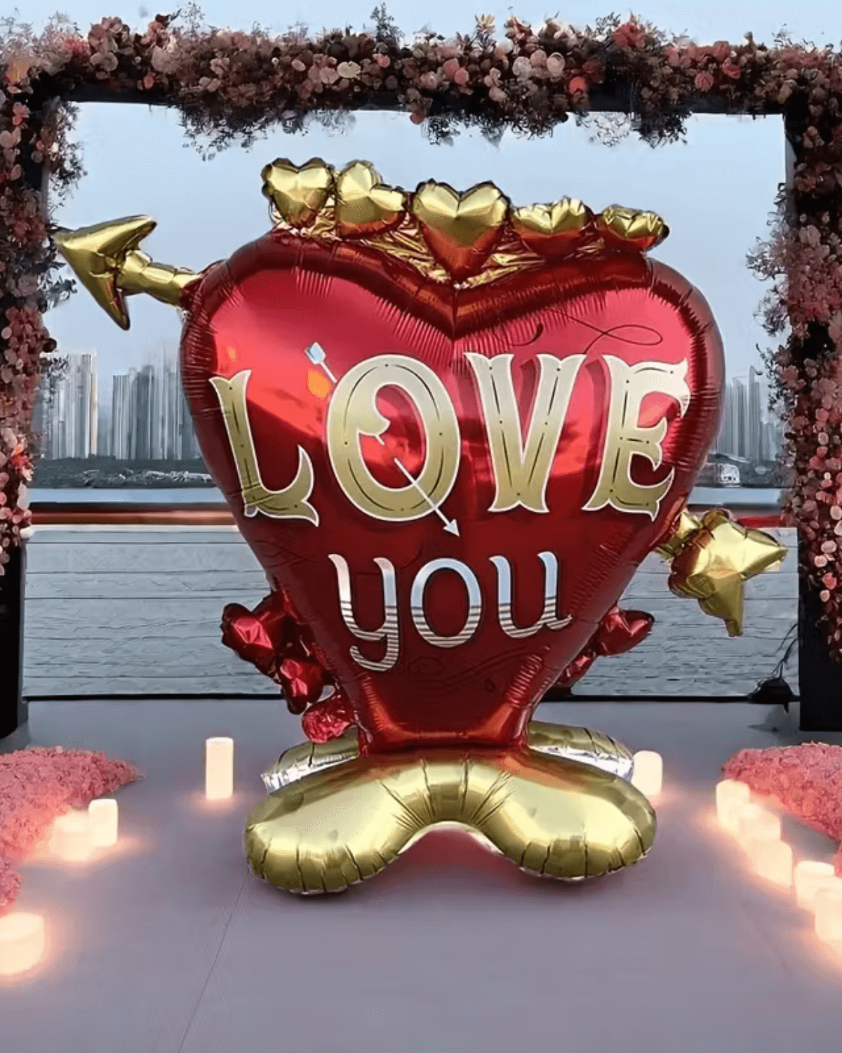Arrow Heart Foil Balloon – “Love You” Romantic Decoration for Valentine ...